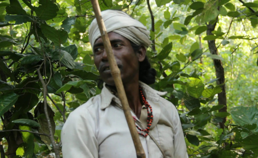Baiga man in forest